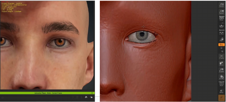 The diffuse texture looks different between ZBrush and CC.